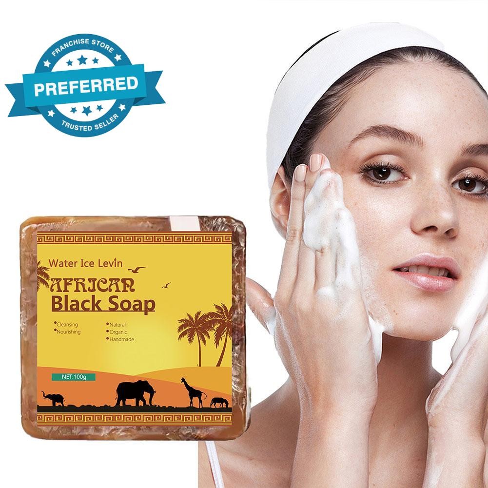 African Black Deep Cleaning Soap Handmade Facial Bar Bath Skin Acne ...