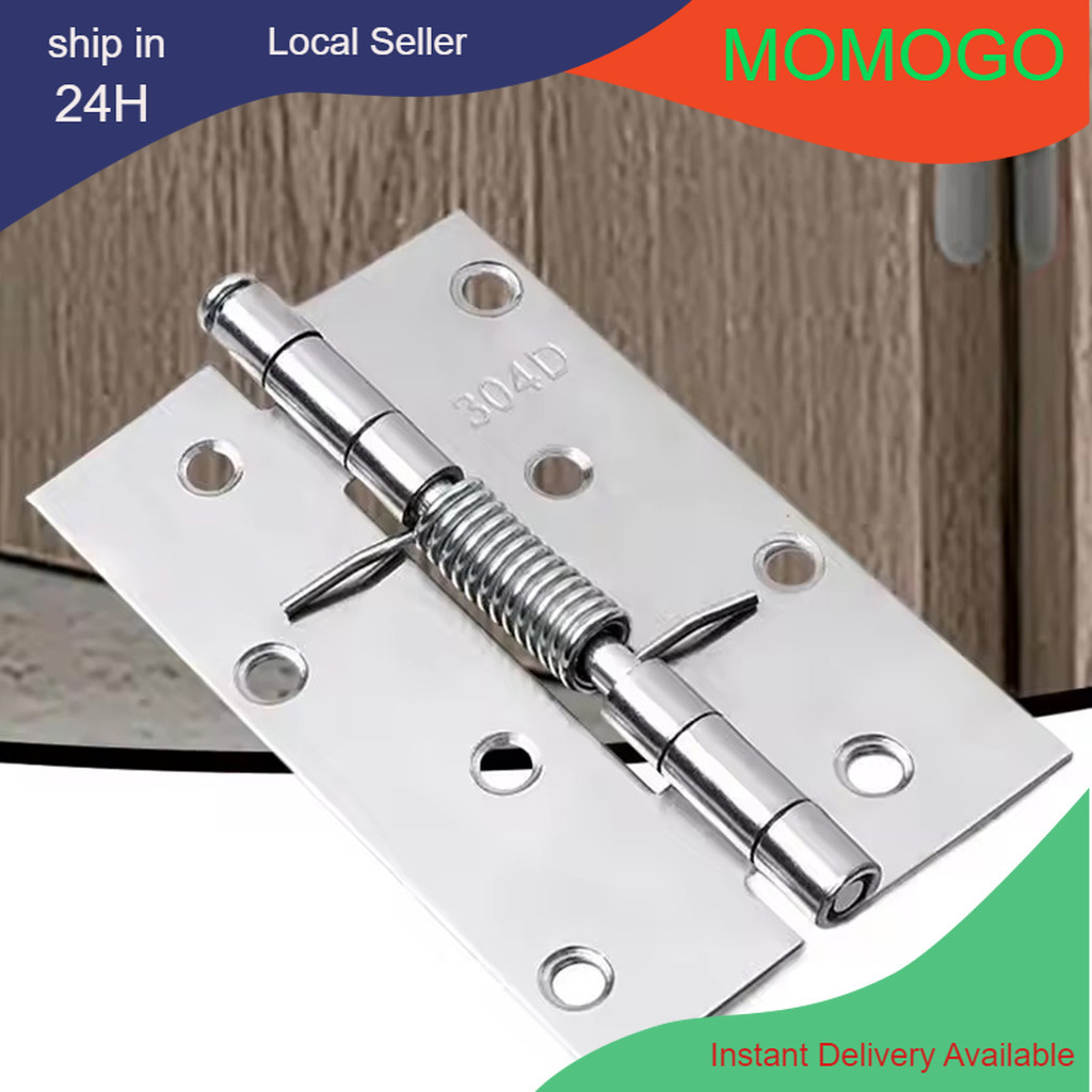 Stainless Steel Spring Door Hinge 2pcs Self Closing Door Hinge Cabinet ...
