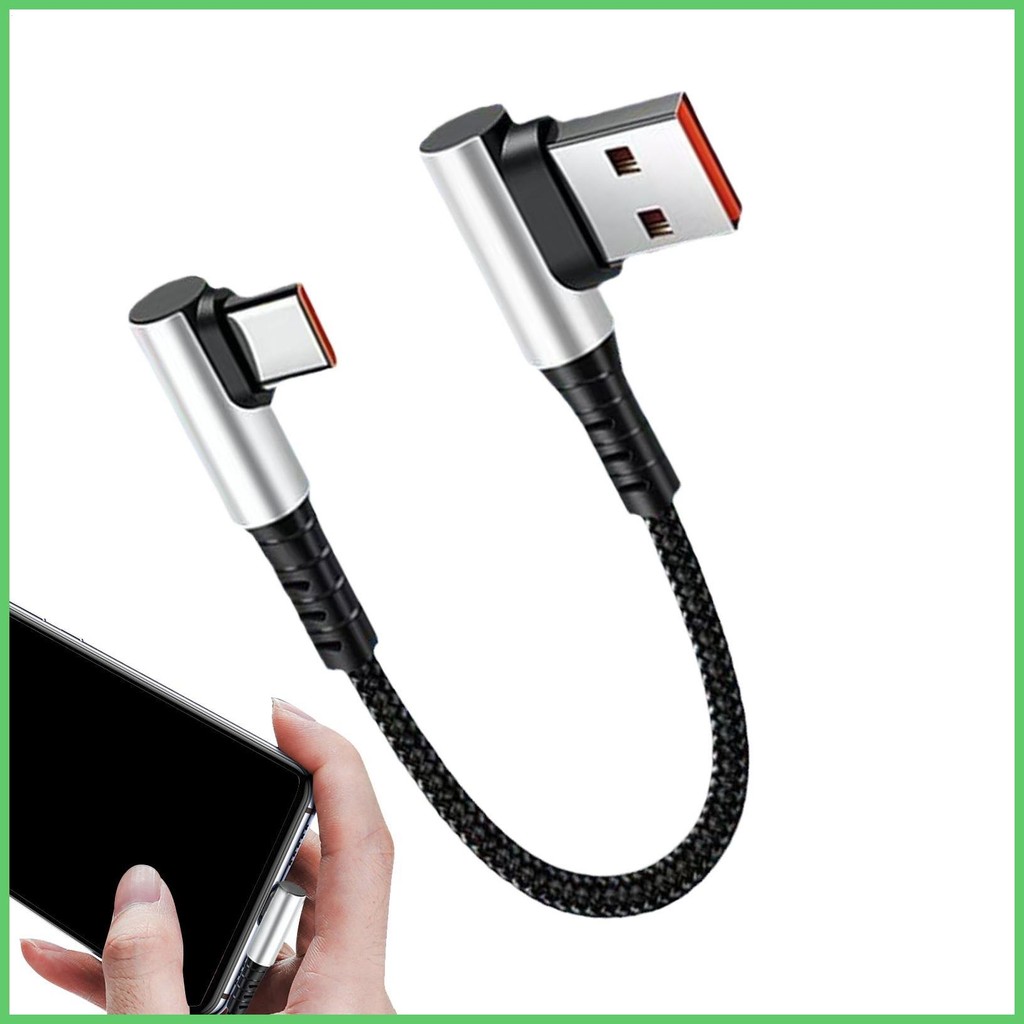 USB Type C Cable Short 90 Degree Charging Cable Type C Adapter Cord ...