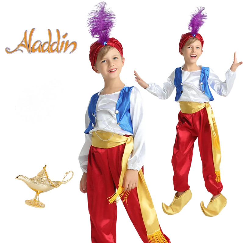 Disney Movie Aladdin Prince Cosplay Costume for Kids Boy Arabian ...