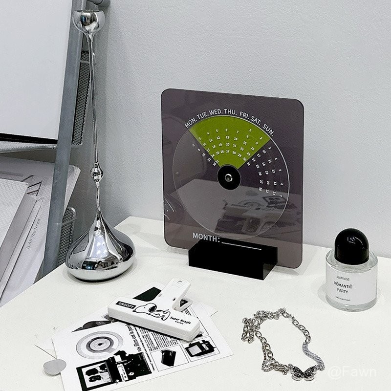 Original Design Calendar Acrylic Desk Calendar Time Record Desktop ...