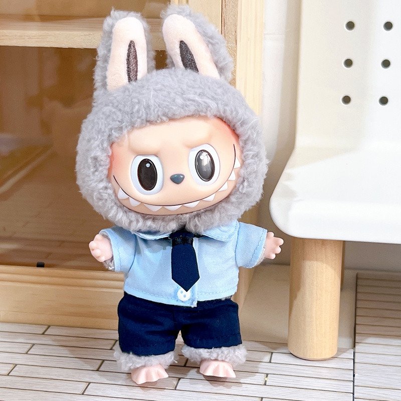 Labubu Baby Clothes labubu Vinyl Doll 17cm Doll Dress Up Pop Mart Doll ...