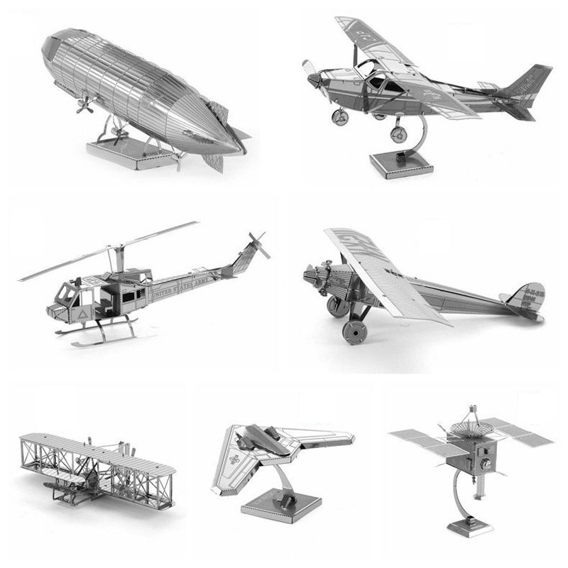 3D Metal Jigsaw Fighter Series Pirate Aircraft 17 Aircraft Aviation ...