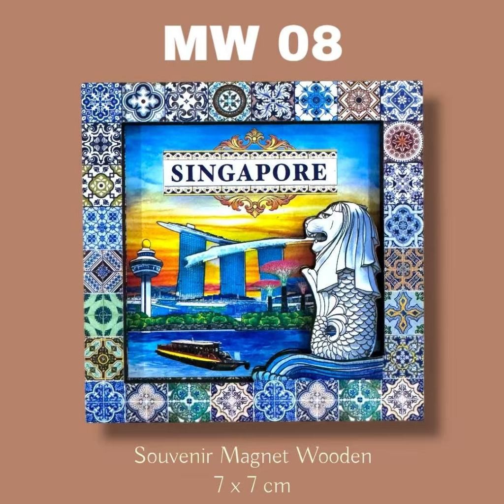 Singapore Merlion Wooden Refrigerator Magnet Souvenir | Shopee Malaysia