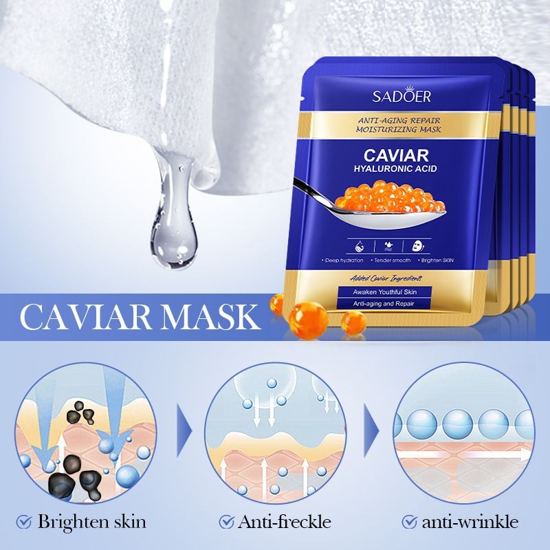 English caviar mask Straw whitening spots and anti-wr English caviar ...