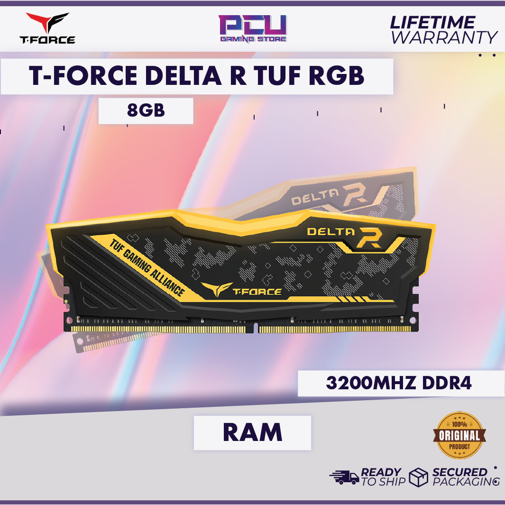 T-FORCE DELTA R TUF 8GB 3200MHZ DDR4 RGB RAM | Shopee Malaysia