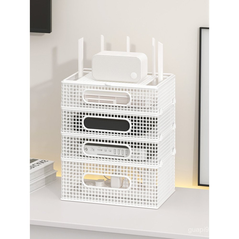 Wifi Router Storage Box Socket TV Top Box Shelf Wireless Light Cat ...