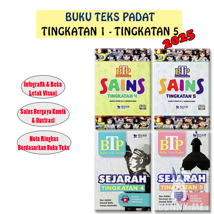 [BUNNY] 2025 Buku Nota : Nilam Buku Teks Padat Tingkatan 1, 2, 3, 4, 5 ...