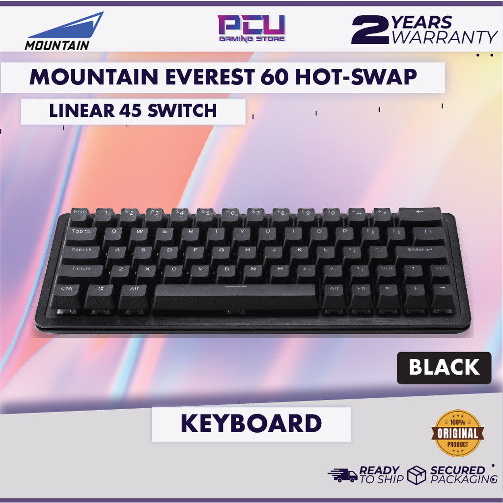 MOUNTAIN EVEREST 60 HOT-SWAP KEYBOARD BLACK - LINEAR 45 SWITCH (MG ...