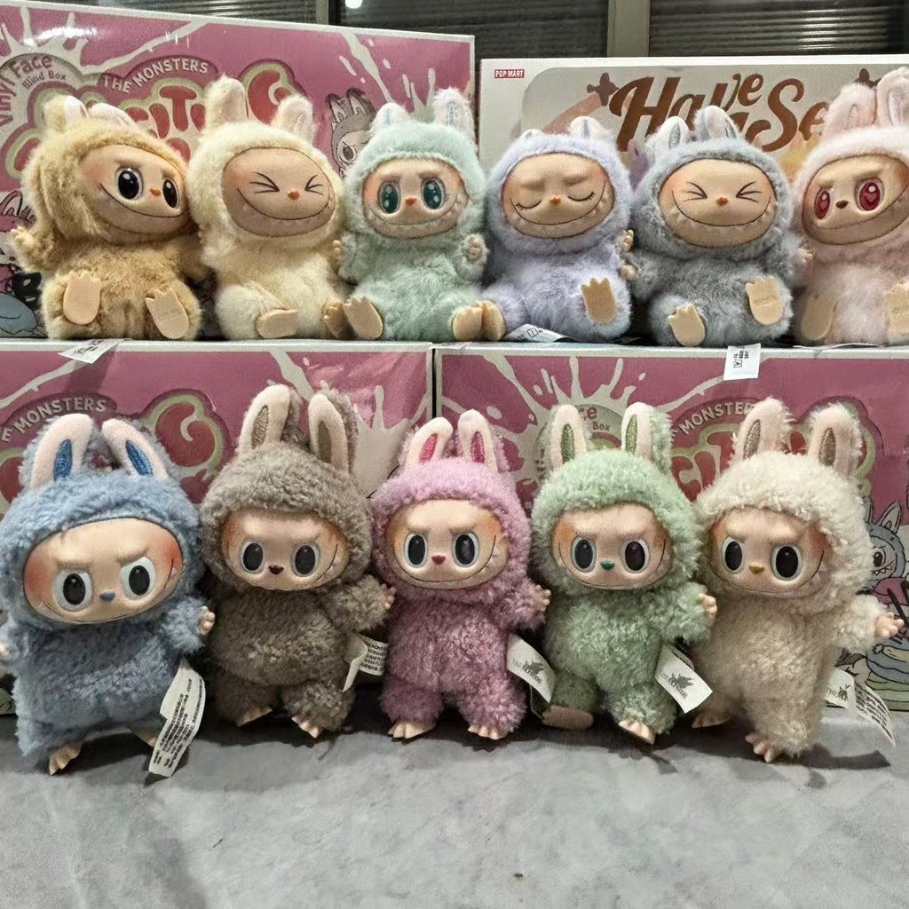 Produk baru # Labubu Bubble Labubu Macaron Parti Duduk Anak Patung ...