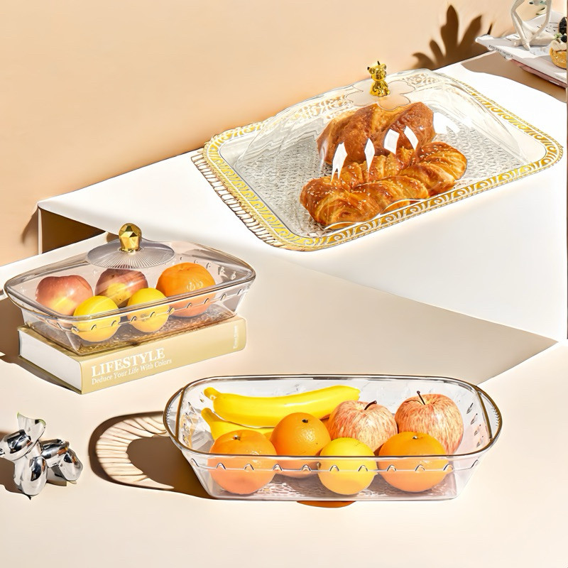 Transparent Buffet Food Tray With Cover Dulang Hidangan dengan Penutup ...