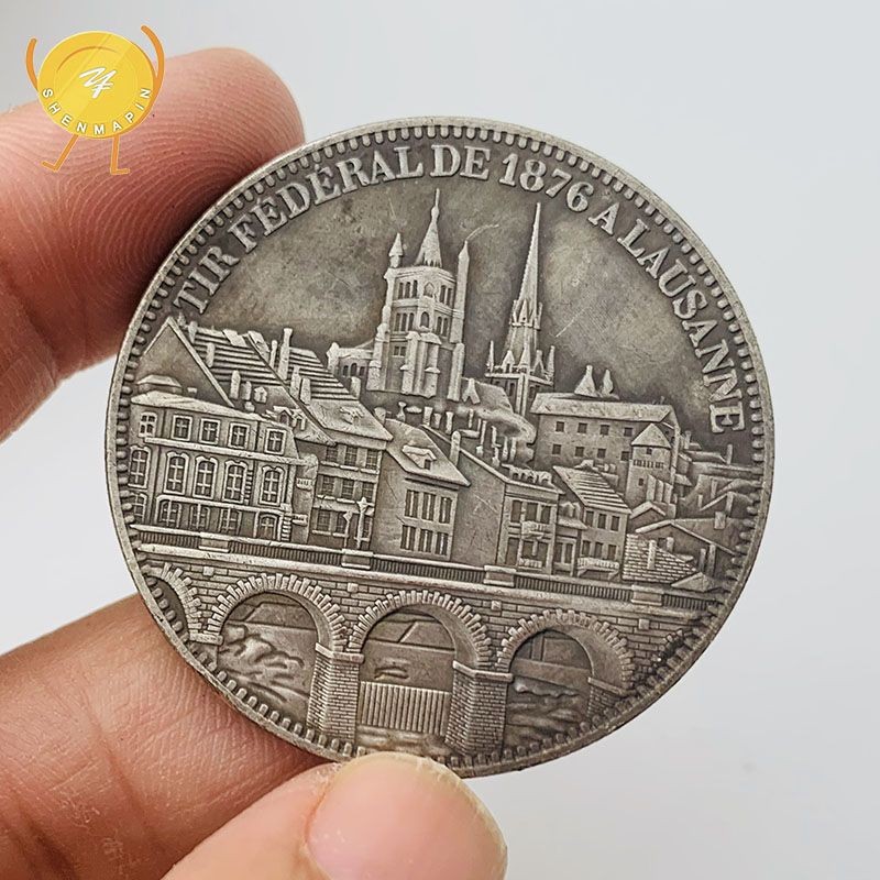 1876 German Federal Brass Ancient Silver Commemorative Coin 5 Francs ...