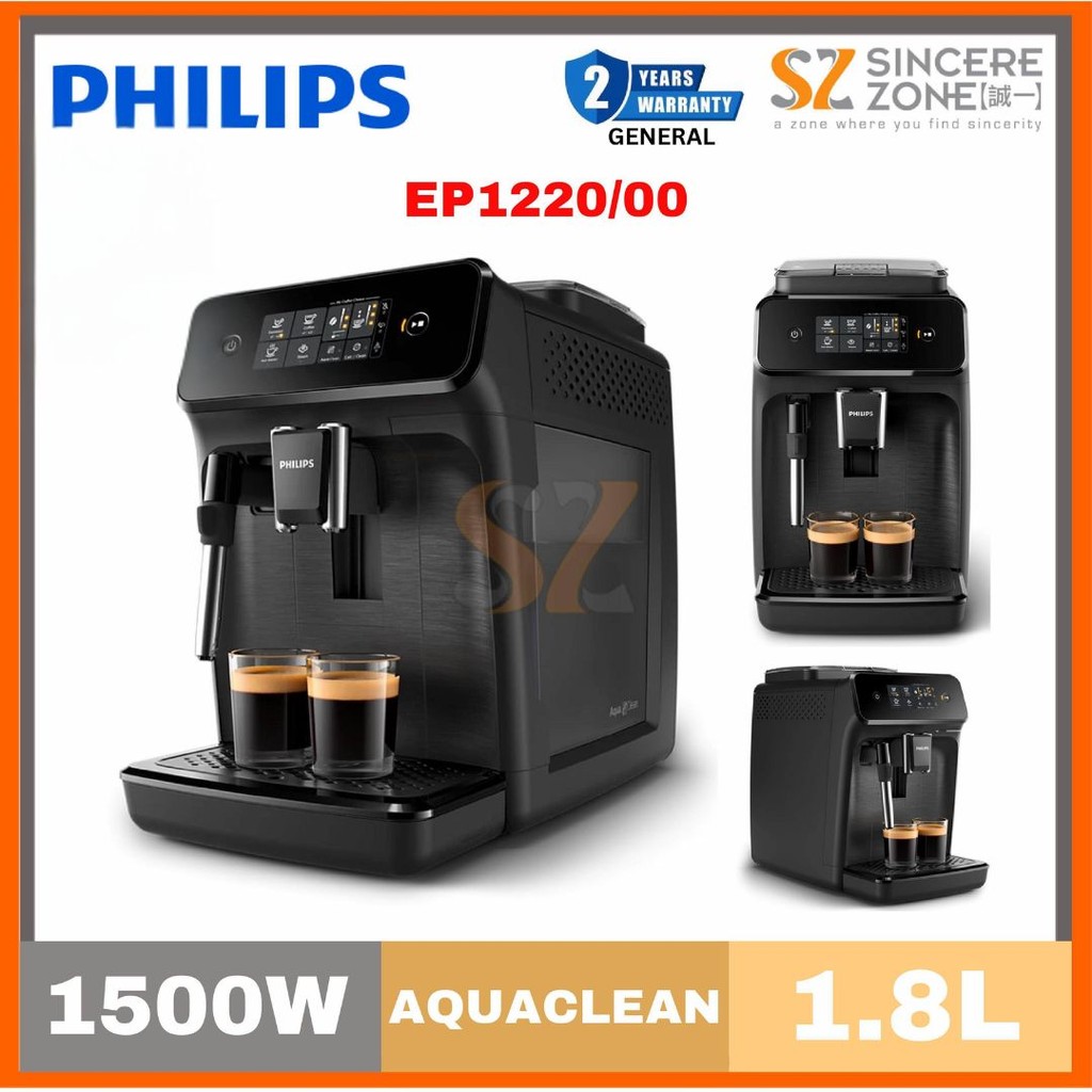 PHILIPS EP1220/00 Espresso Coffee Machine Automatic Series 1200 Classic Milk Frother (EP1220 ...