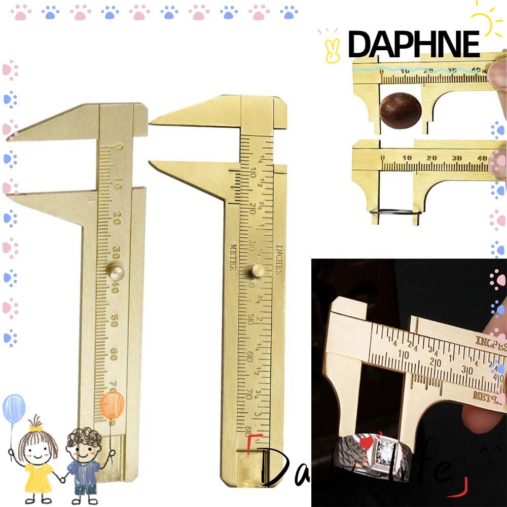 DAPHNE-HOME Brass Vernier Caliper Single and Double Scale Retro Vernier ...