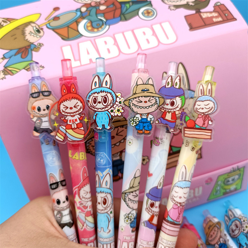 Labubu Gel Pen Influencer New Style Patch Press Pen LABUBU Peripheral ...