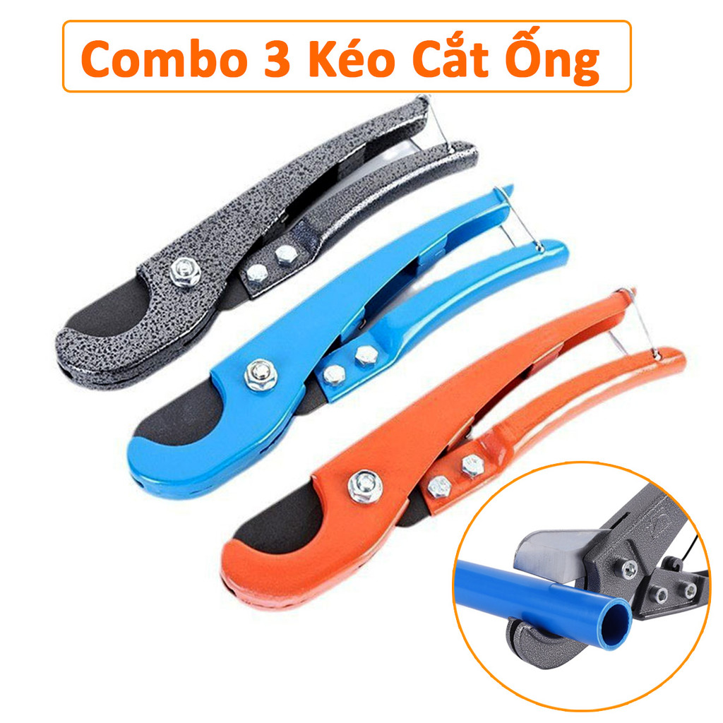 Combo of 3 PVC Pipe Cutting Scissors, Heat Pipe Alloy Body, SK5 Steel ...