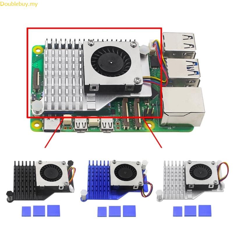 Doublebuy For RPi 5 Active Coolers Fan Heatsinks Support PWM Speeding ...