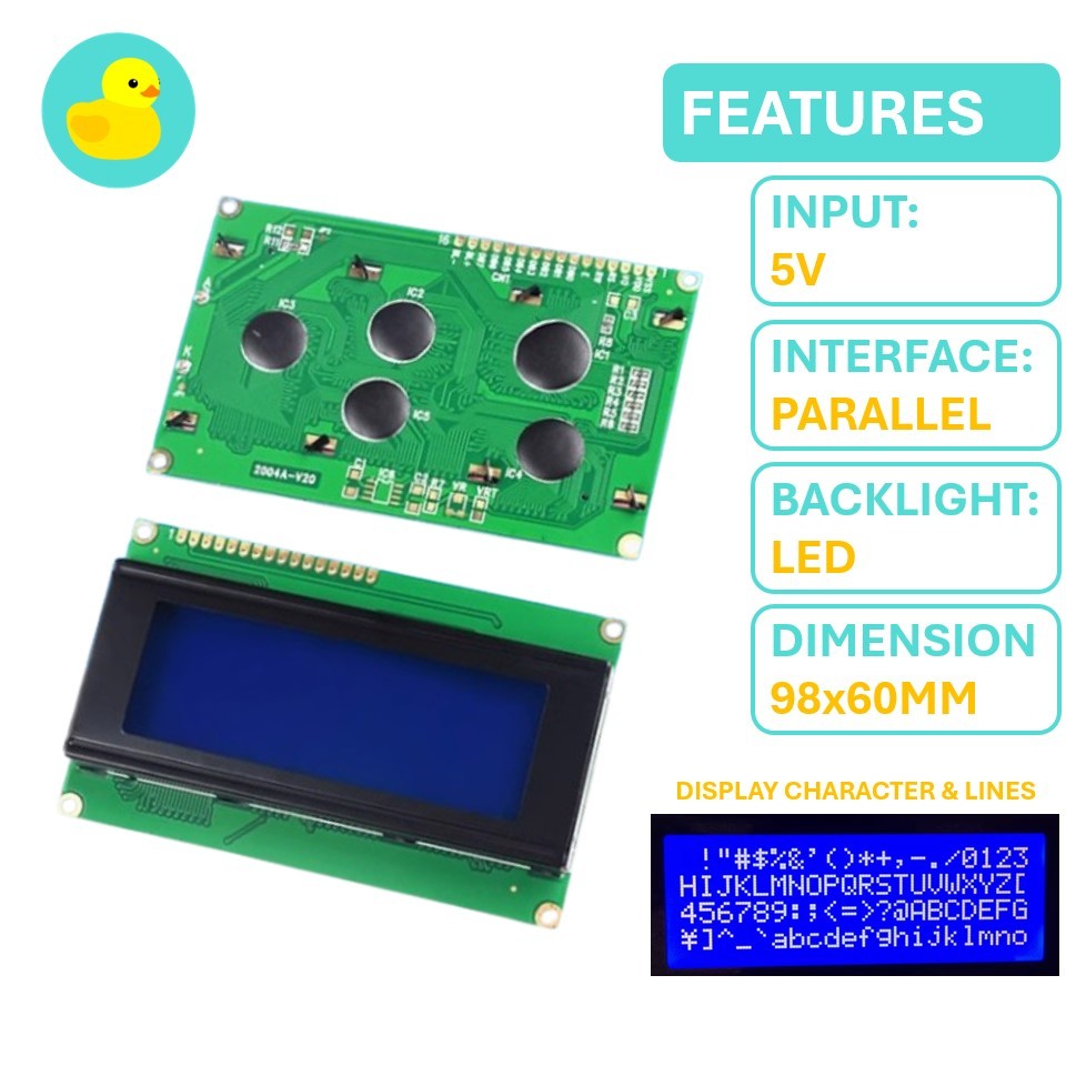 2004 20x4 Character LCD Display Module | Shopee Malaysia