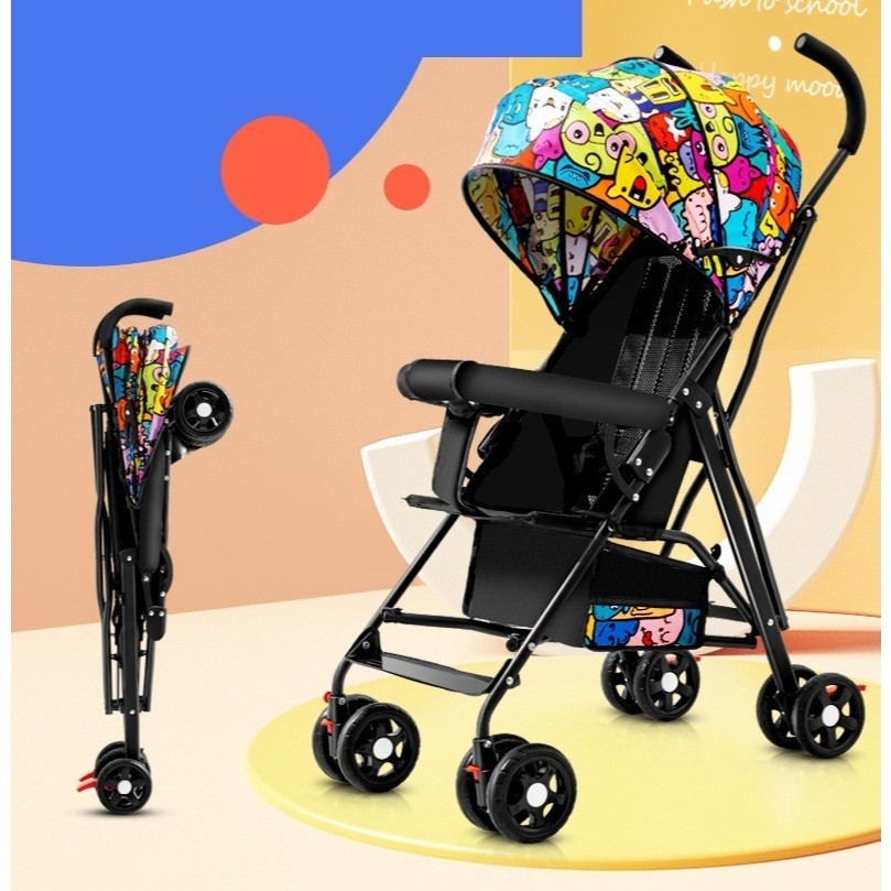 Strong Light Weight Kids Stroller Kanak-Kanak Jenis Ringan Mudah Travel ...