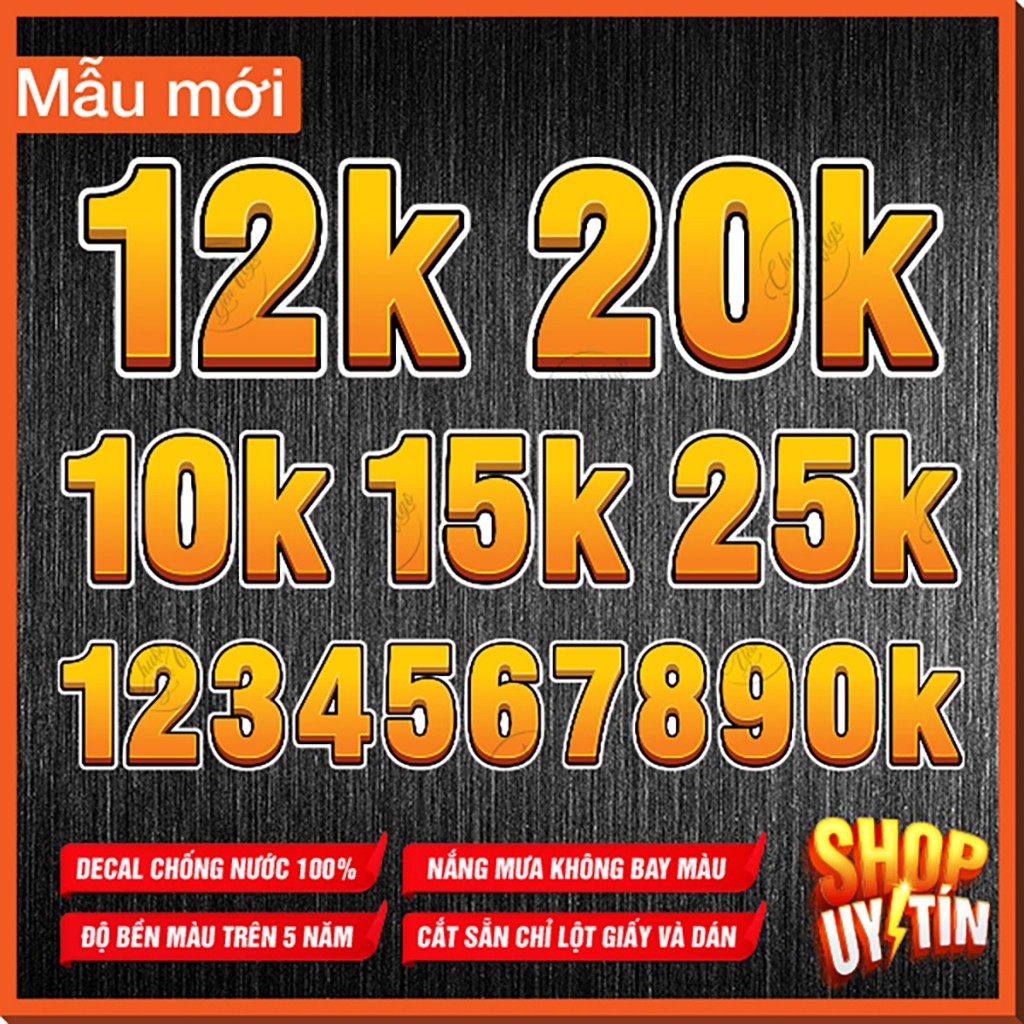 Yellow price Decal with numbers from 0 to 9, combined with price to ...