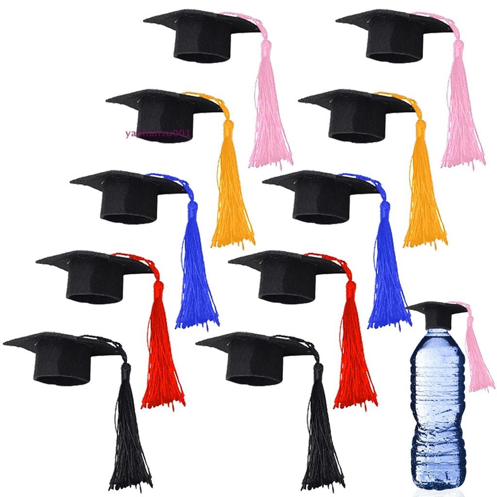 [YAN] 10 Pcs Mini Graduation Caps Assorted Colors Mini 2022 Graduation ...