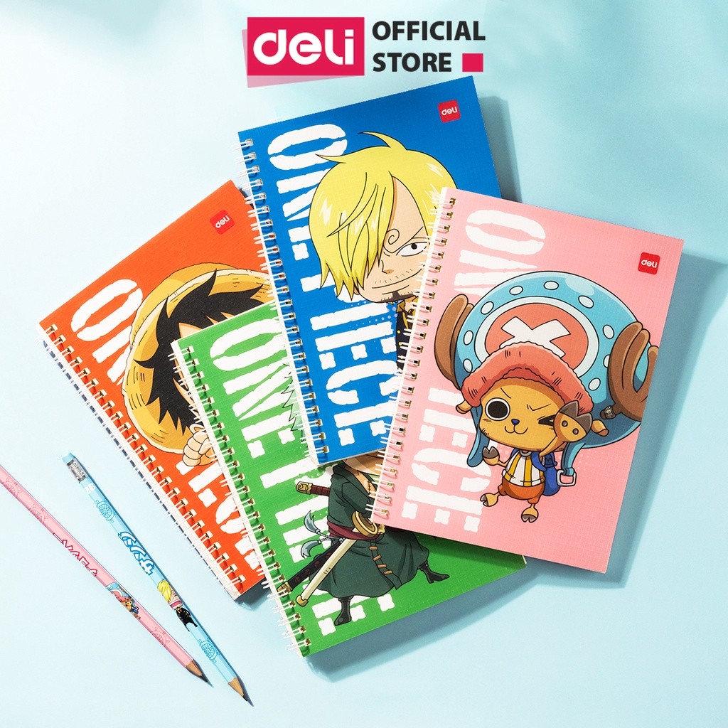 XO One Piece A5/B5 horizontally lined spring notebook Deli - 120 pages ...