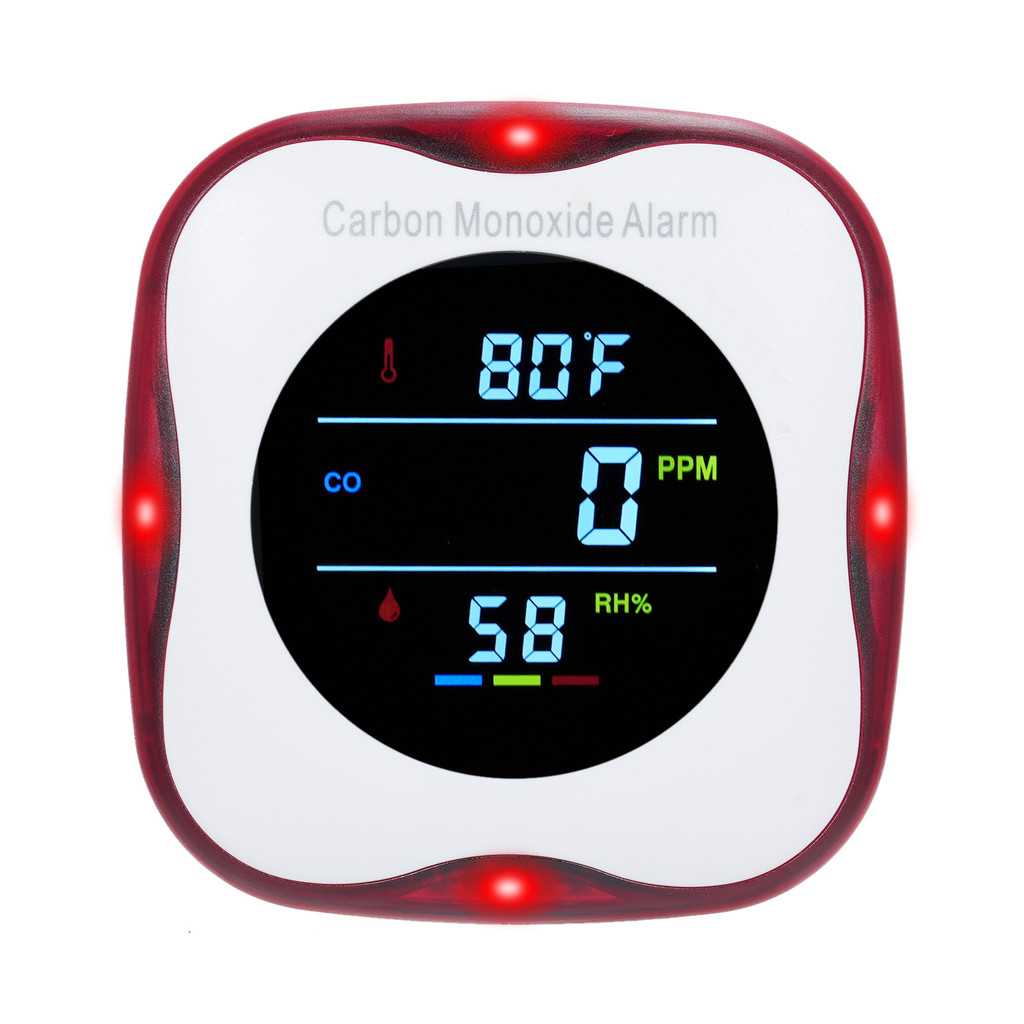 Carbon Monoxide Detectors Plug in Wall 3-in-1 CO Detector Humidity ...