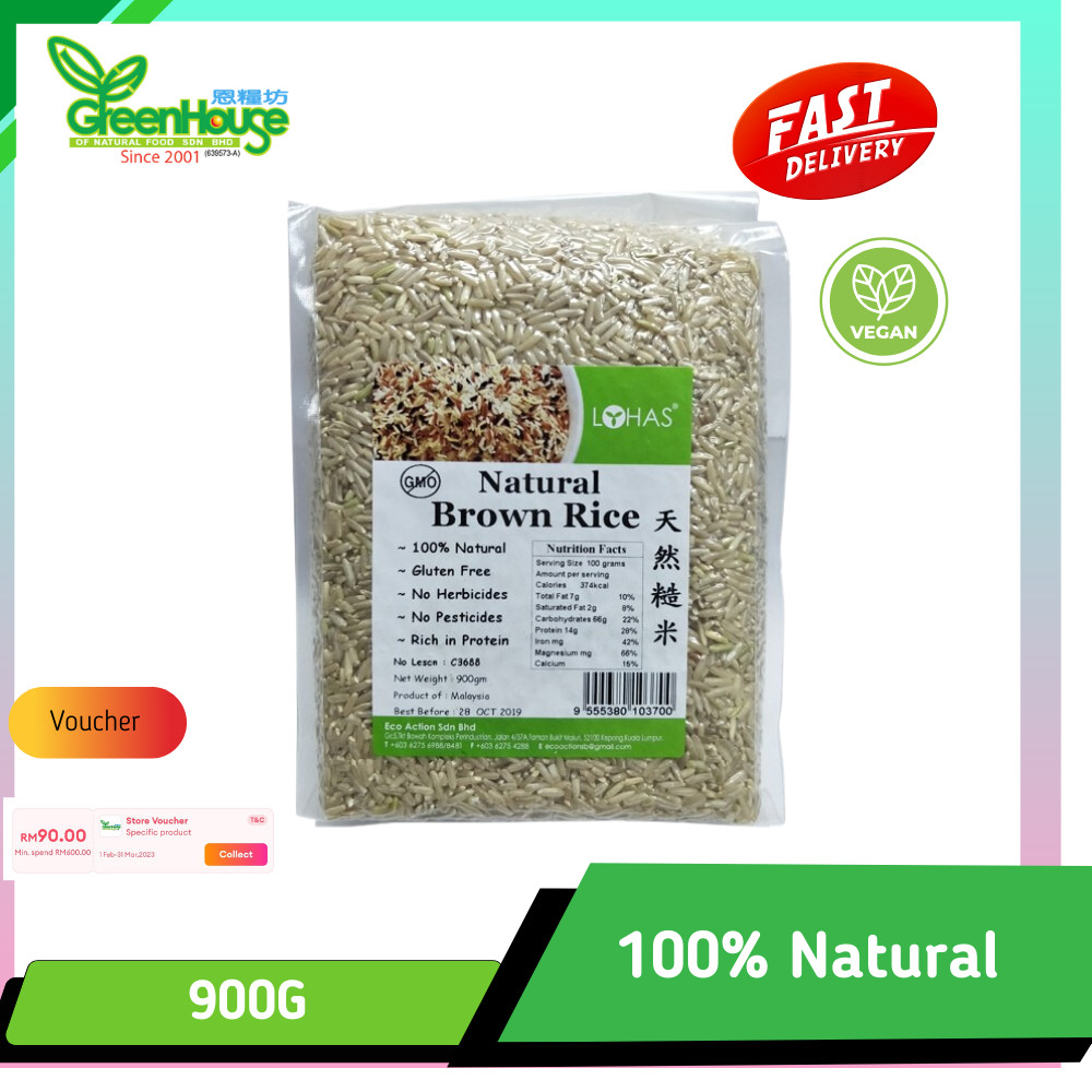 (14 Feb) LOHAS-NATURAL BROWN RICE 900GM | Shopee Malaysia