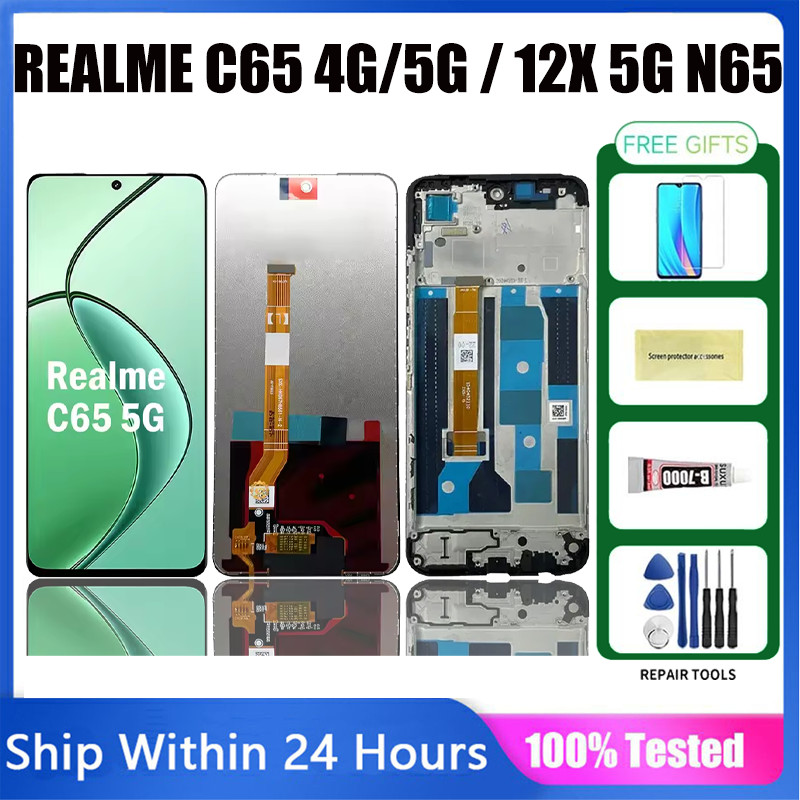 Original LCD For Realme C65 (4G/5G ) / Realme 12X 5G / Realme N65 5G LCD Digitizer Assembly ...