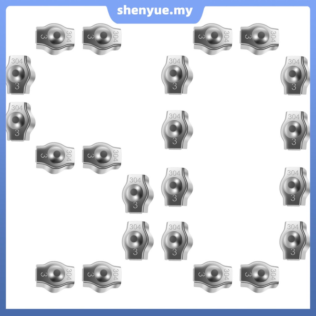 50Pcs Wire Rope Clip Stainless Steel Wire Cable Clamp M3 Simplex Single ...