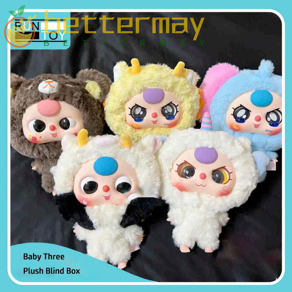 BETTER-MAYSHOW Baby Three Plush Box, PVC Soft Baby Three Zipper Bag ...