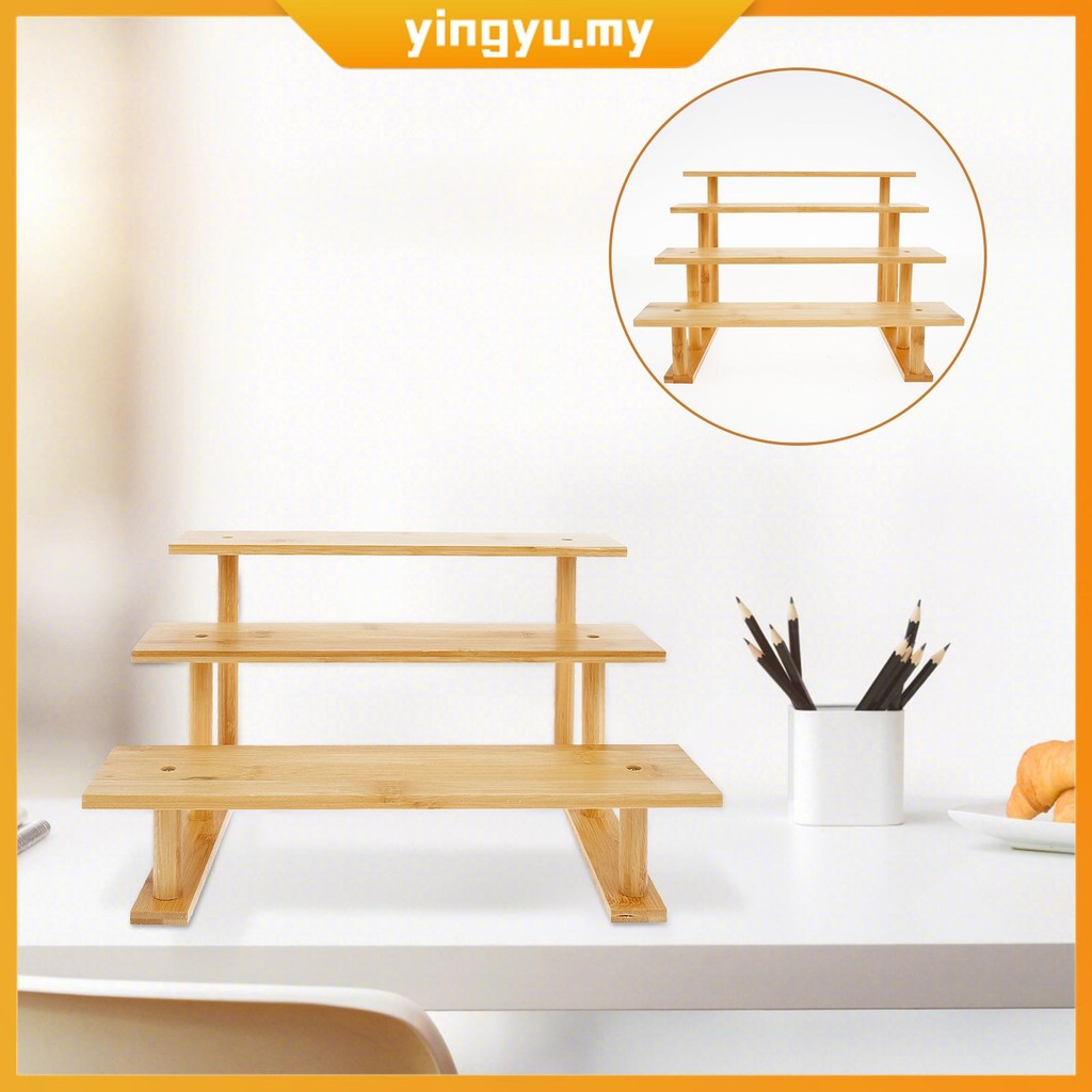 Wood Display Stand Tiered Wood Cupcake Stand Easy Assembly Food Display ...