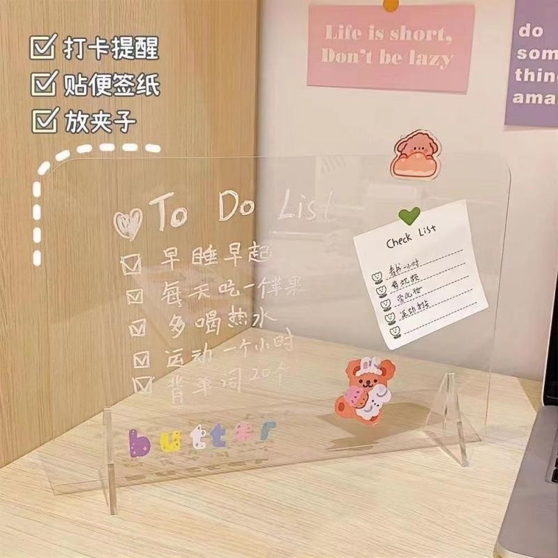 Acrylic message board luminous transparent board erasable message board ...