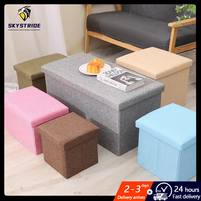 Bench seat storage box in 6 different sizes Folding footstool | Shopee ...
