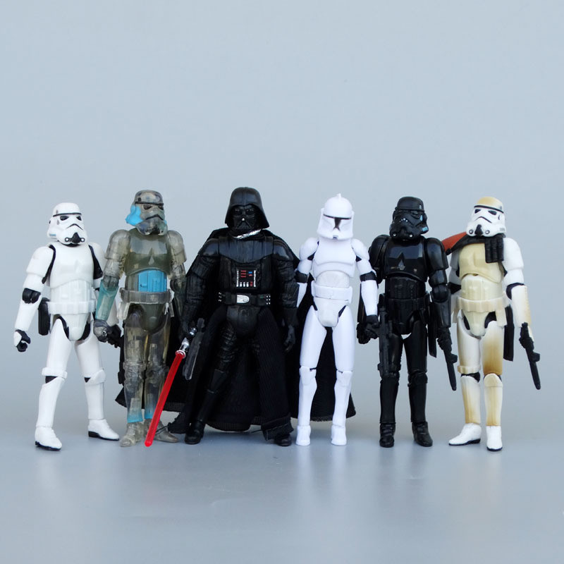 Star Wars Action Figure Set, Darth Vader, Stormtroopers & Transparent ...