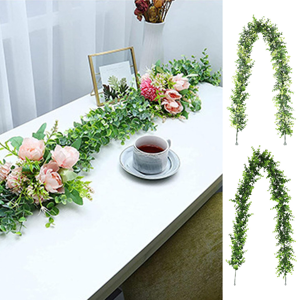 SPE- 1/2Pcs Artificial Eucalyptus Garland Plant Greenery s for Wedding ...
