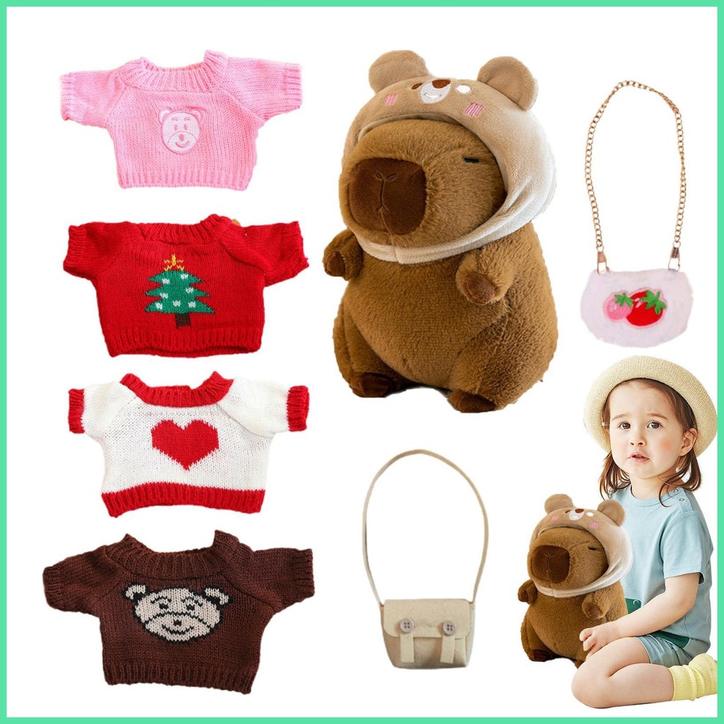 Capybara Plush with Clothes Dress Up Capybara Plushies Capybara Costume ...