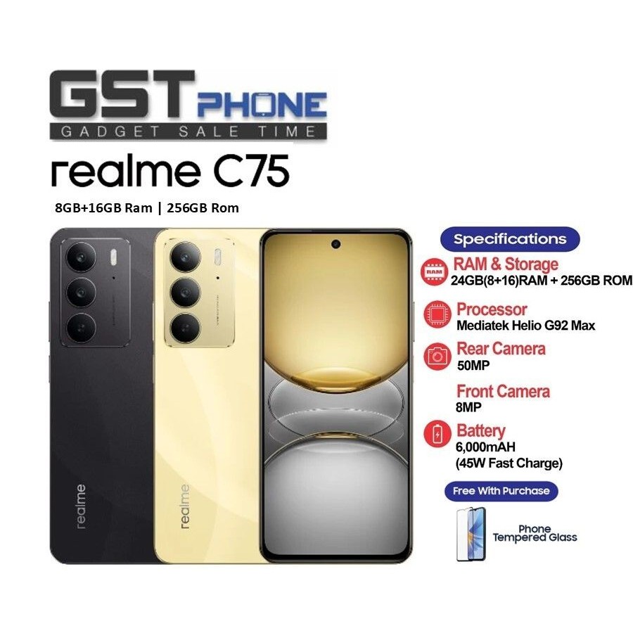 realme C75 (8GB+16GB Extended Ram+256GB Rom) (Original Malaysia Set ...