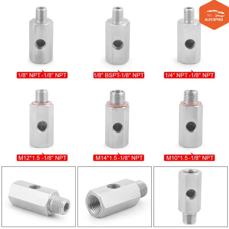 Stainless Steel Side Holes Oil Pressure Sensor Connector 1/8"NPT Female ...