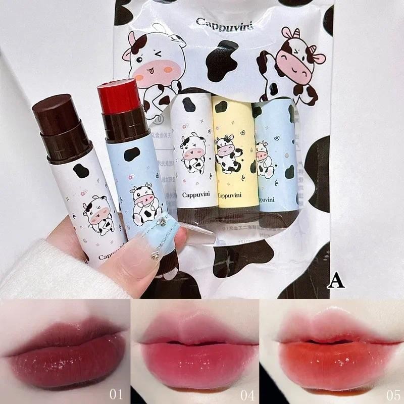Baby Cow Lip Balm Set Moisture Tinted Lipstick Long-Lasting ...
