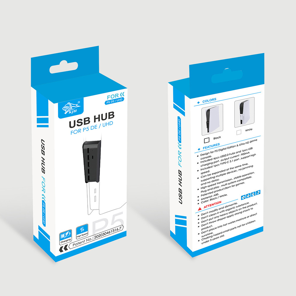 For PS5 USB Hub 6 in 1 Expander Hub Adapters for PlayStation 5 Digital Edition [shinyheaven.my ...