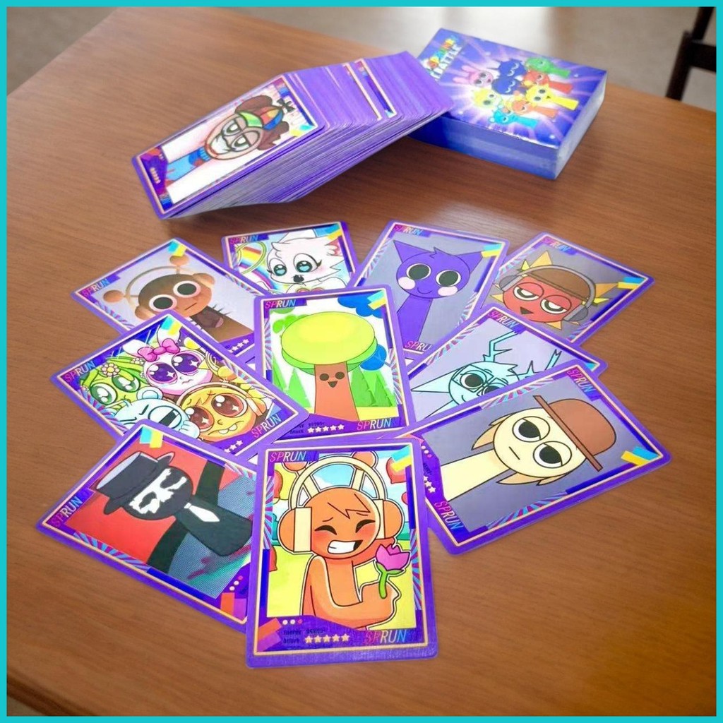 For Sprunki Anime Cards Packs 54X Assorted Collectible Card Anime ...