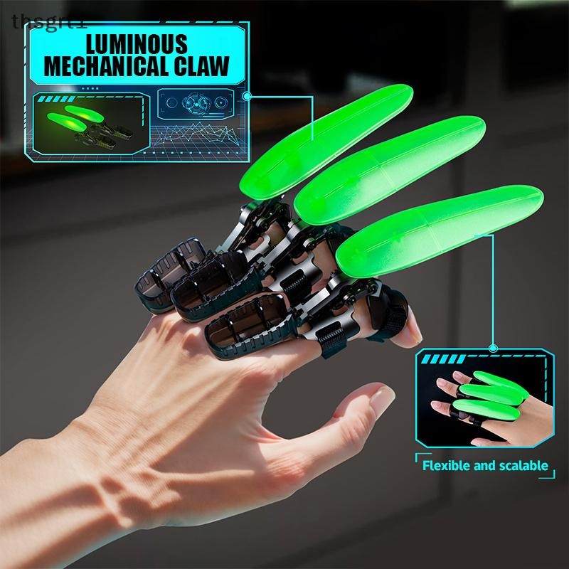 [Thsgrt1] Creative Retractable Wolf Claws Luminous Mechanical Claws ...