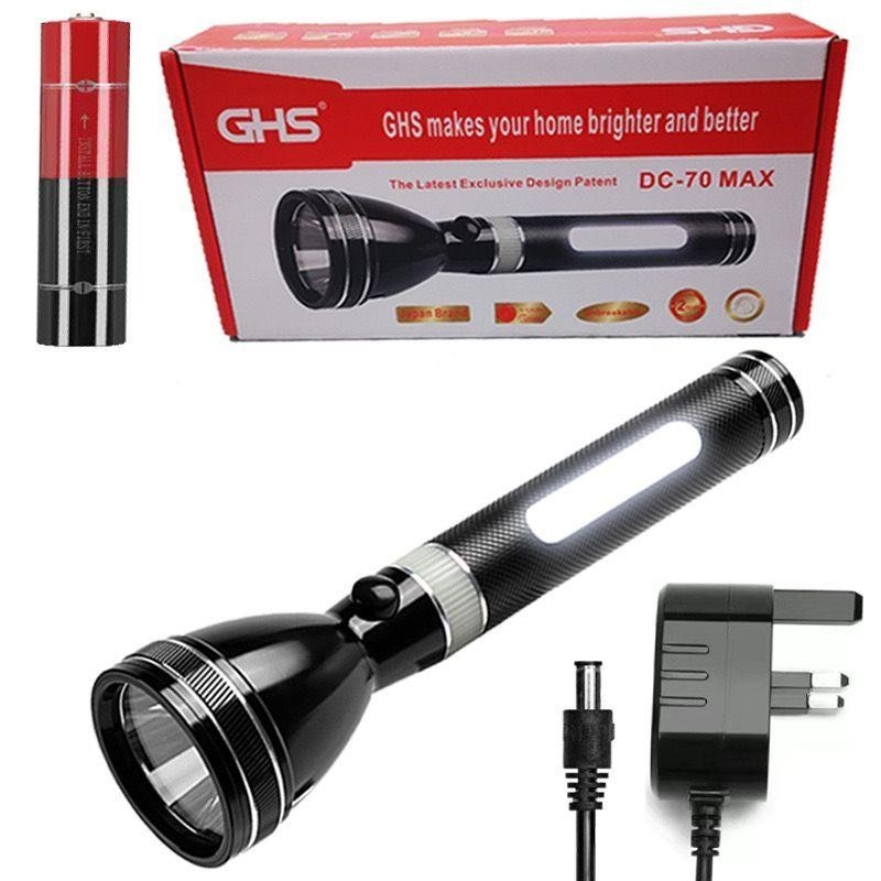 GHS DC-70 Max Rechargeable Japan Torch Light With Side Light Powerful ...