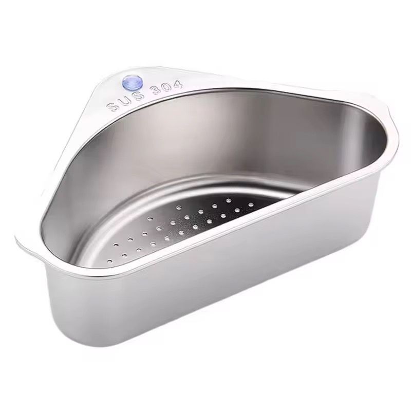 Multifunction Kitchen Sink Corner Hanging Triangle Basket With Stick On ...