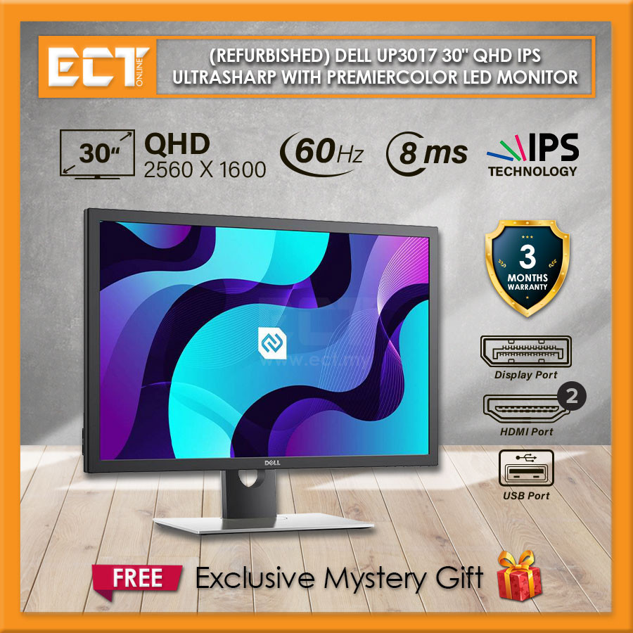 (Refurbished) Dell UP3017 30" QHD IPS Ultrasharp with PremierColor LED ...