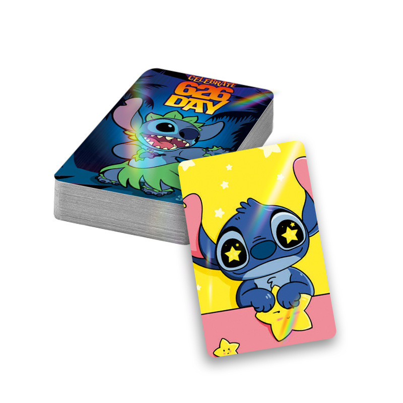 30pcs Manhwa Stitch Pokemon Sanrio Character Hologram Laser Lomo Cards ...