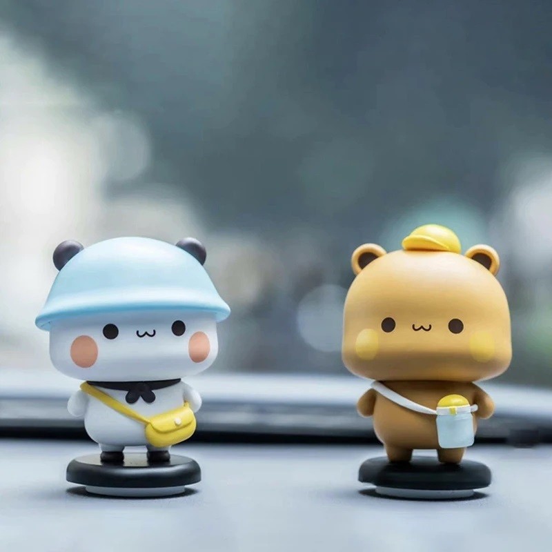 Cute Bubu And Dudu Panda Bear Figures Kawaii Cartoon Panda Yier and ...