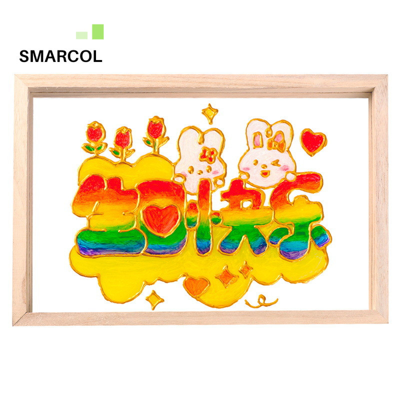 Premium Painting DIY Craft Kit with Wooden Frame for Adults Kids Art ...