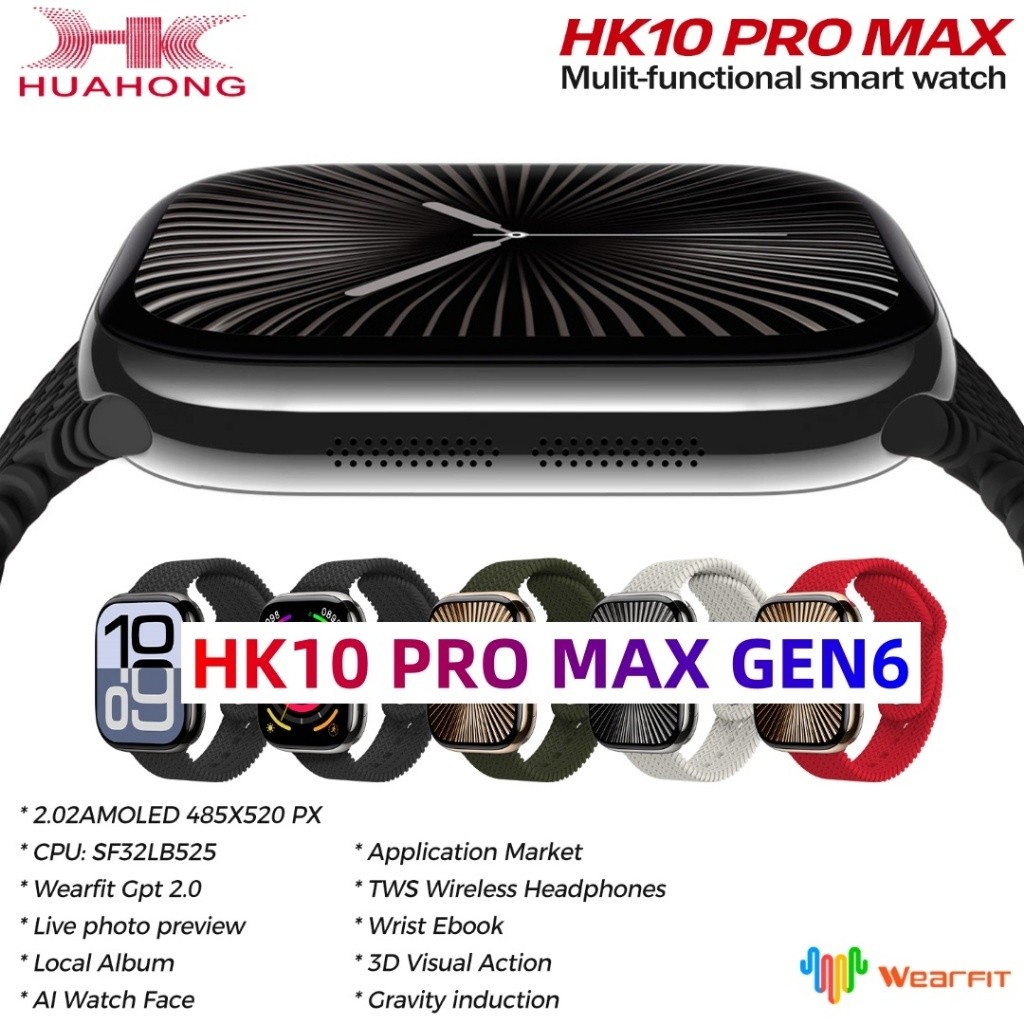 Smart Watch HK10 Pro Max Gen6 AMOLED Men Women NFC Compass ChatGPT G ...